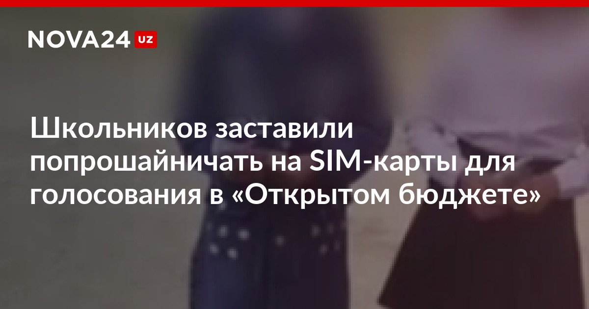 Школьников заставили попрошайничать на SIM-карты для голосования в «Открытом бюджете» — видео ...