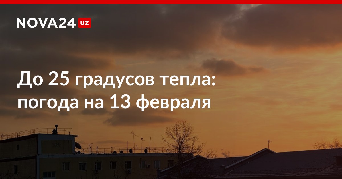 До 25 градусов тепла: погода на 13 февраля — NOVA24.UZ