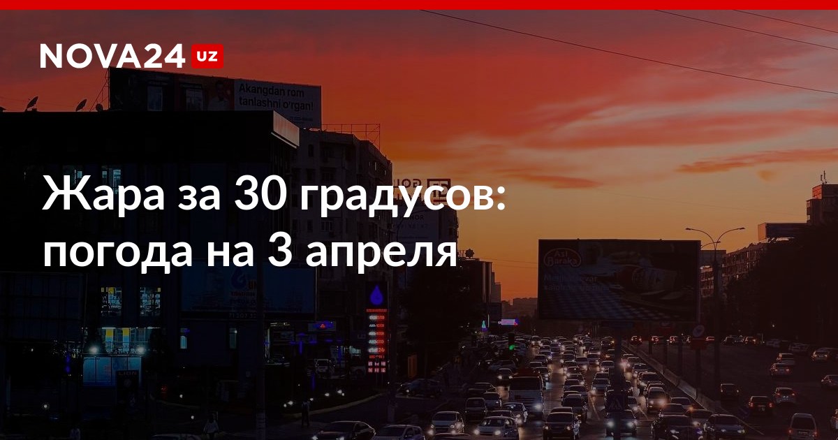 Жара за 30 градусов: погода на 3 апреля — NOVA24.UZ